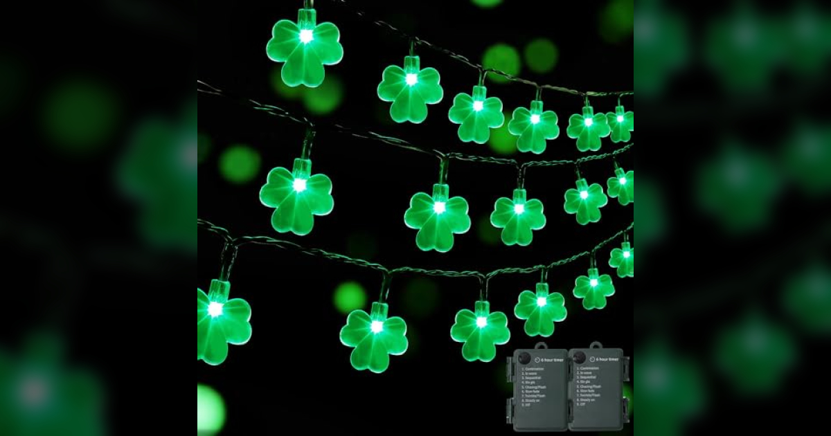 Clover Party Light String Decor for St. Patrick's Day